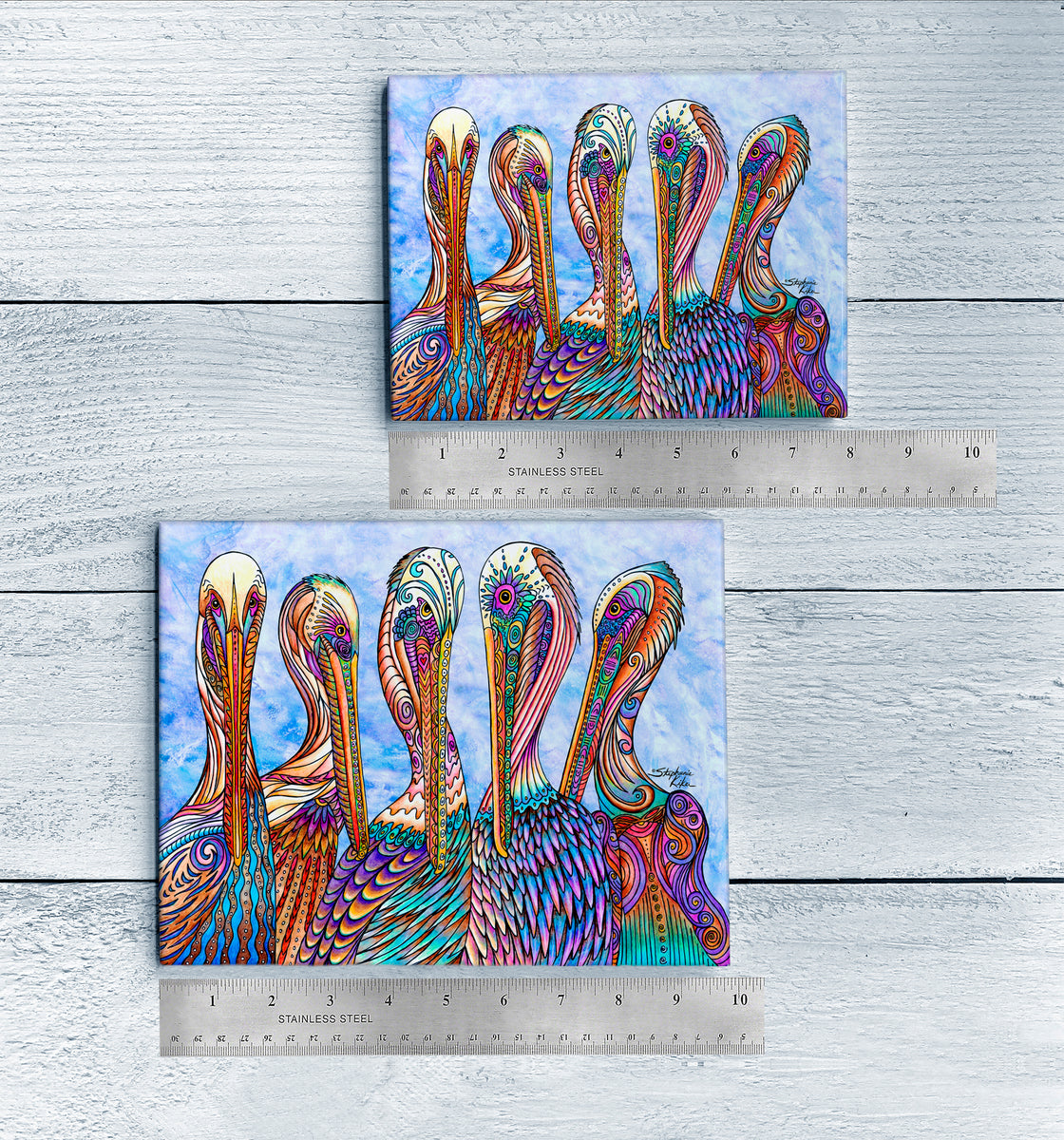 2 Sandpipers Ceramic Tile Wall Art and Backsplash Tiles by Outer Banks ...