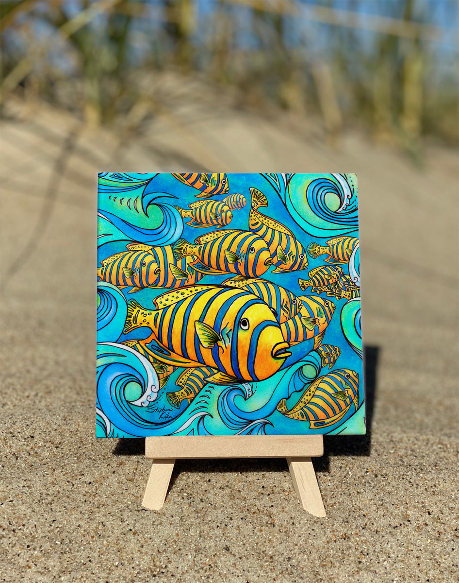 2 Sandpipers Ceramic Tile Wall Art and Backsplash Tiles by Outer Banks ...