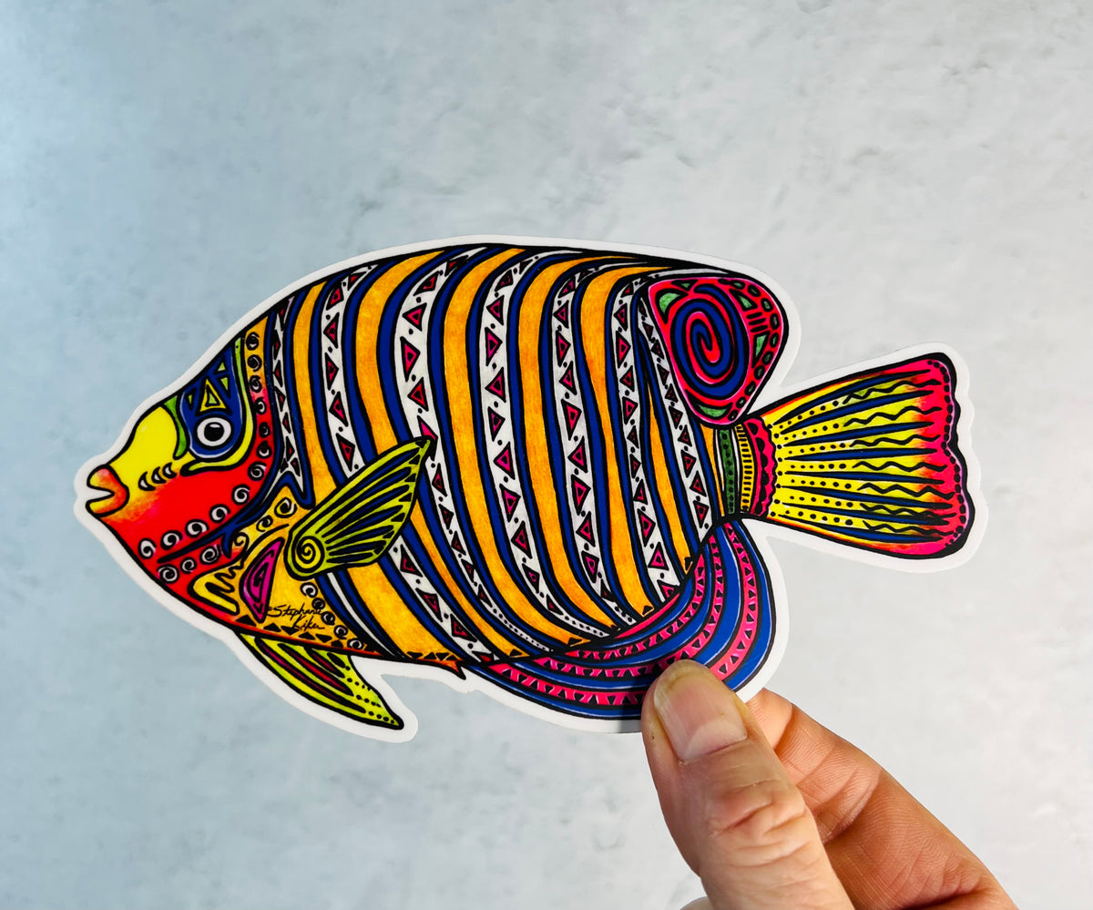 Angel Fish Sticker – Stephanie Kiker Designs