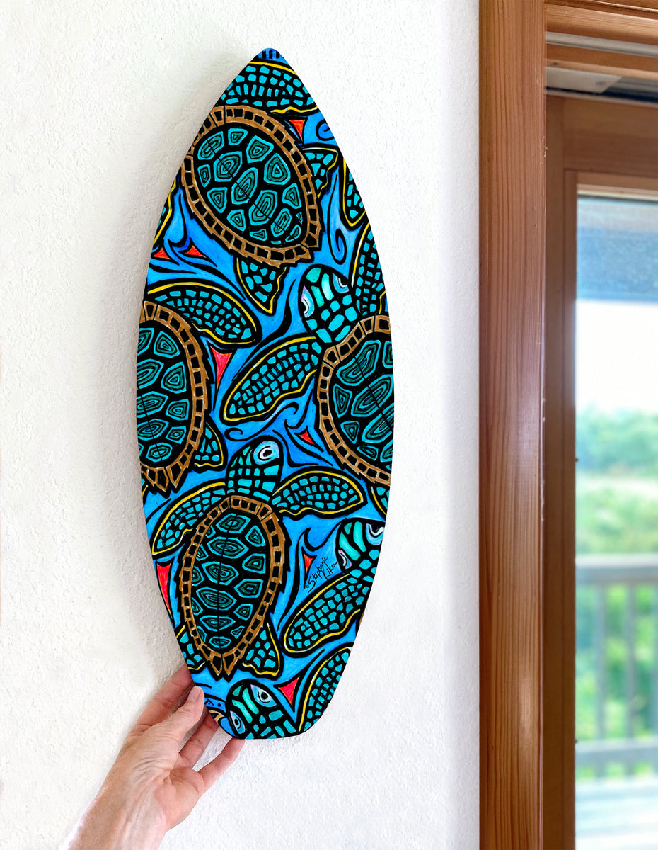Baby Turtles Surfboard Wall Art – Stephanie Kiker Designs