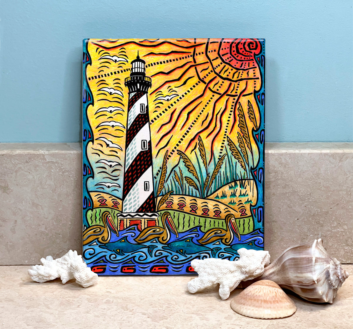 Hatteras Island Ceramic Tile Wall Art and Backsplash Tiles by Outer ...