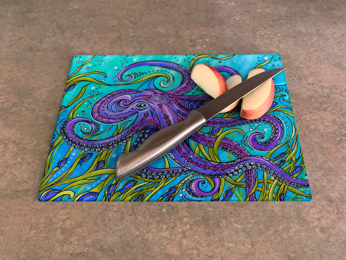 Cutting Boards and Trivets by Outer Banks Artist with Octopus artwork ...