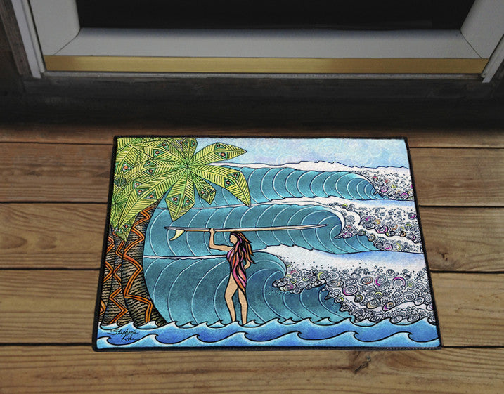 Surfer Girl Door Mat – Stephanie Kiker Designs