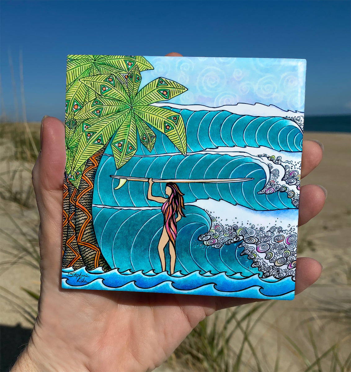 2 Dragonflies Ceramic Tile Wall Art and Backsplash Tiles by Outer Banks ...