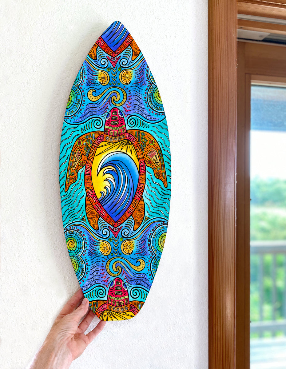 Waves of the Turtle Surfboard Wall Art – Stephanie Kiker Designs
