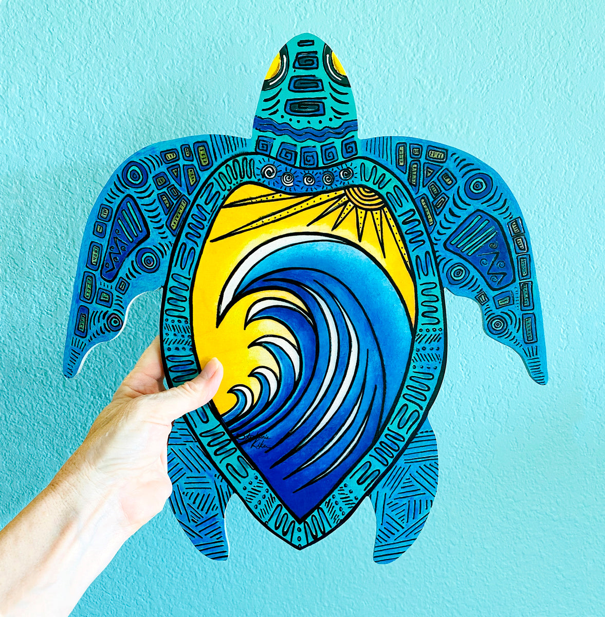 Wave of the Turtle Wood Turtle Wall Art – Stephanie Kiker Designs
