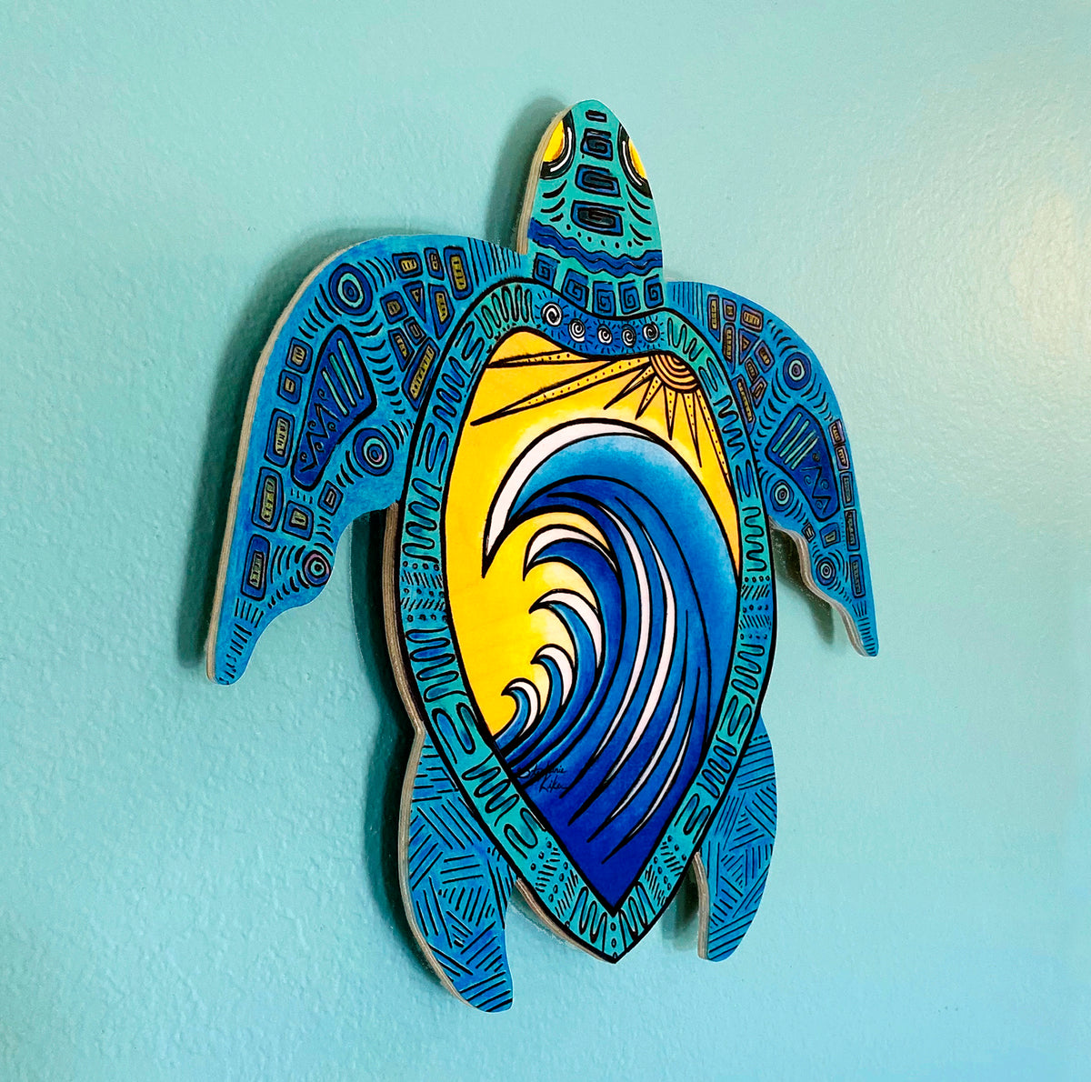 Wave of the Turtle Wood Turtle Wall Art – Stephanie Kiker Designs