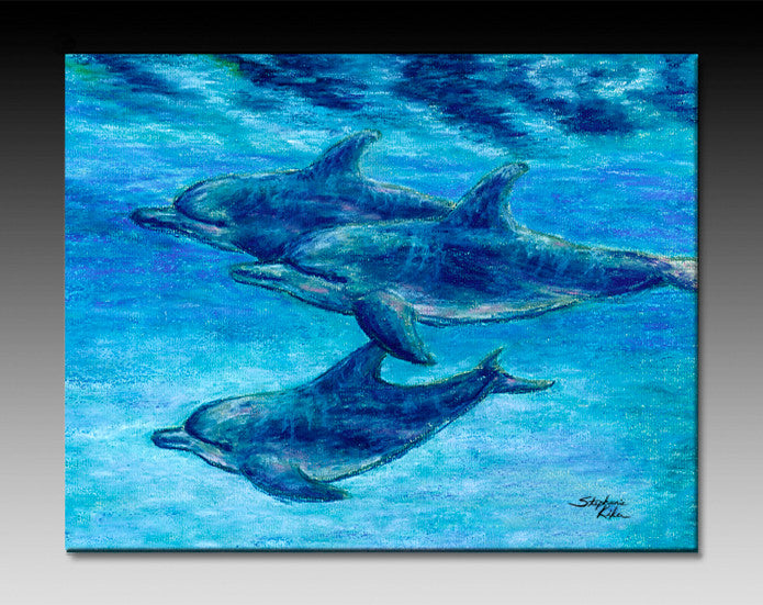 Dolphin Cruise Ceramic Tile Wall Art and Backsplash Tiles by Outer ...